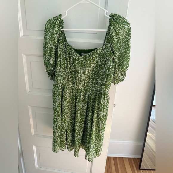 Abercrombie & Fitch | Dresses | Abercrombie Ruched Ruffle Puff Sleeve ...